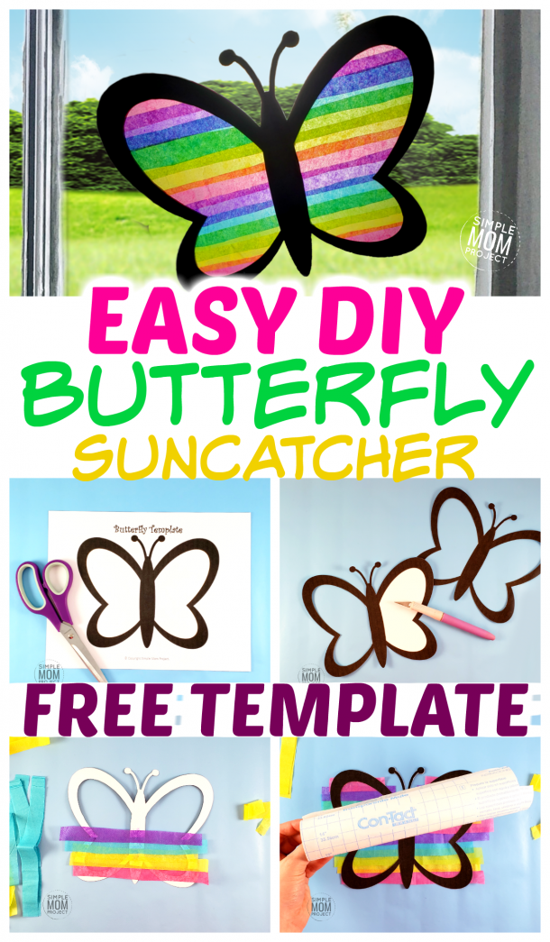 Free Printable Cartoon Butterfly Template - Simple Mom Project