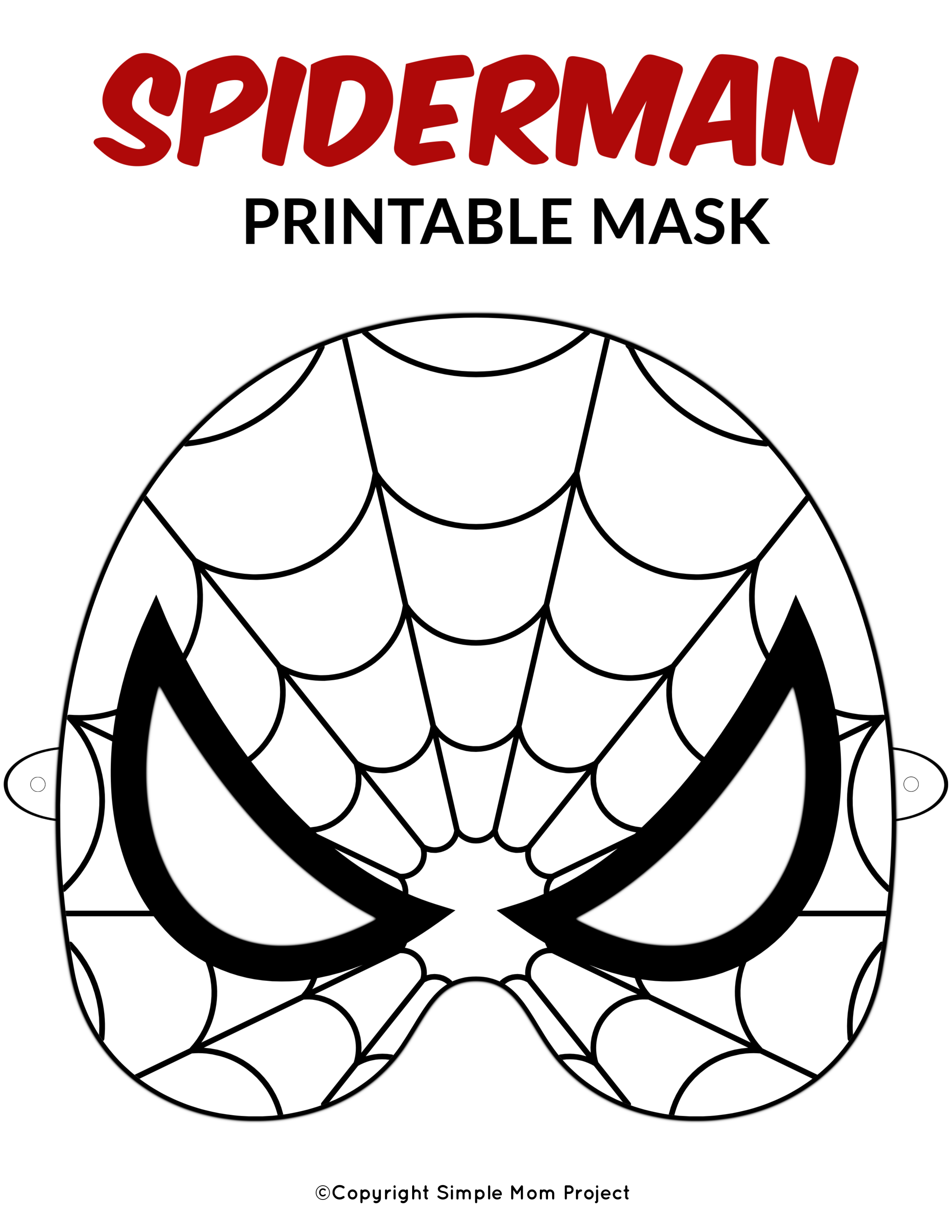 Printable Spiderman Mask Spiderman Free Printable Masks Oh My 