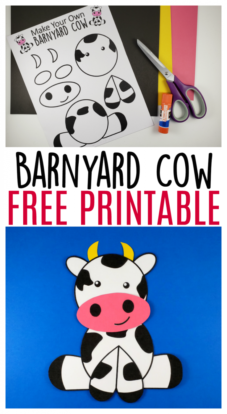 Free Printable Farm Cow Craft Art Project - Simple Mom Project