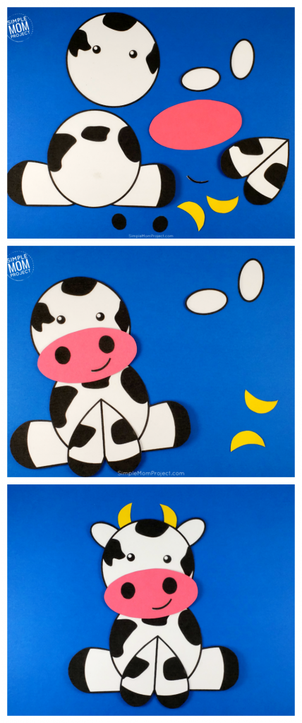 Free Printable Farm Cow Craft Art Project - Simple Mom Project