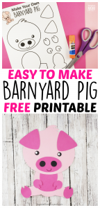 Easy Cut and Paste Pig Craft Activity for Preschool Kids