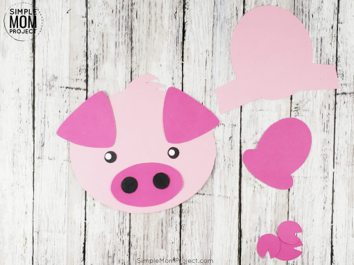 Easy Cut and Paste Pig Craft Activity for Preschool Kids