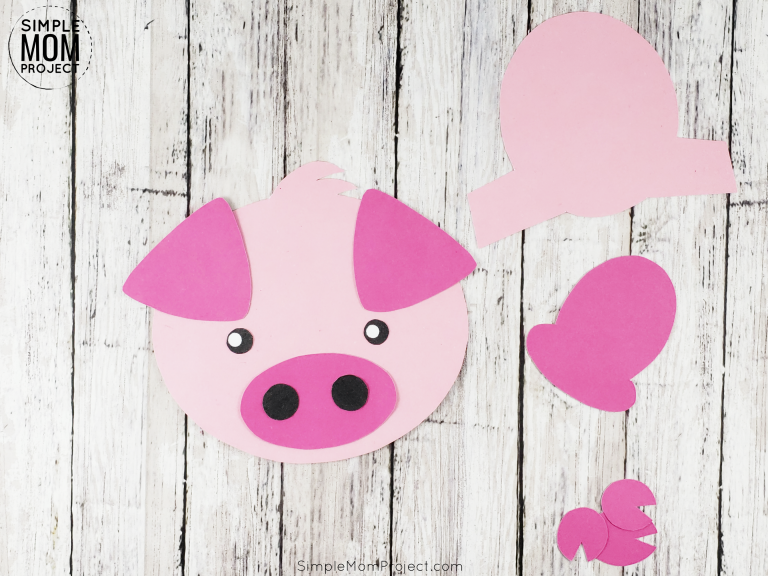 Easy Cut and Paste Pig Craft Activity for Preschool Kids