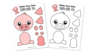 Easy Cut and Paste Pig Craft Activity for Preschool Kids