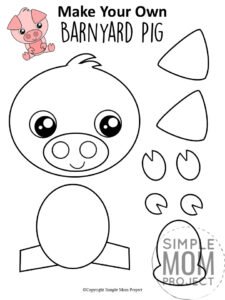 Easy Cut and Paste Pig Craft Activity for Preschool Kids
