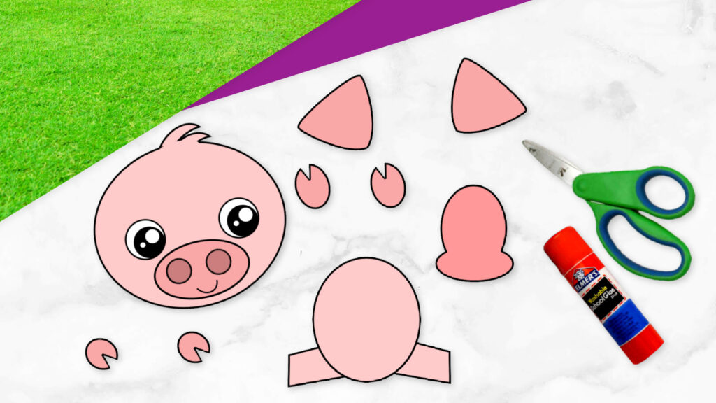 Easy Cut and Paste Pig Craft Activity for Preschool Kids