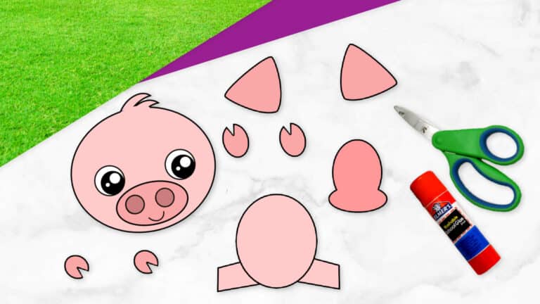 Easy Cut and Paste Pig Craft Activity for Preschool Kids