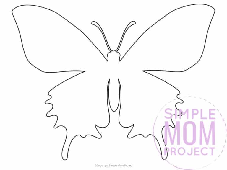 Free Printable Butterfly Templates - Simple Mom Project