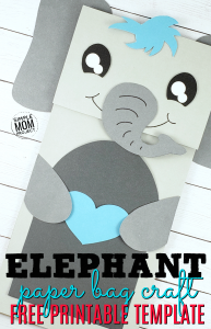 Easy Diy Paper Bag Elephant Puppet & Free Template – Simple Mom Project