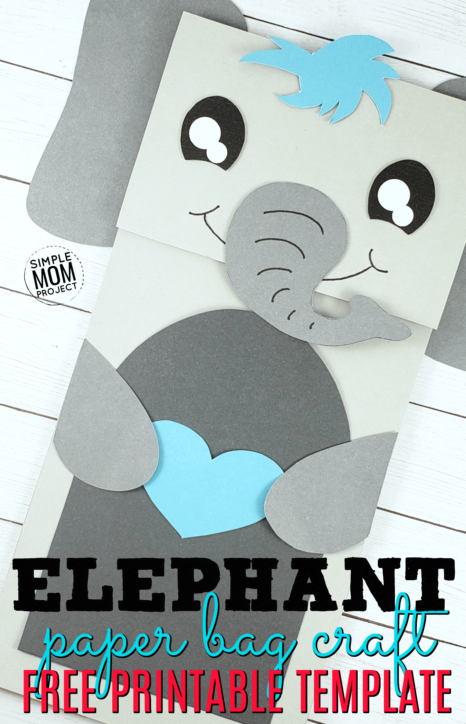 Easy Diy Paper Bag Elephant Puppet & Free Template