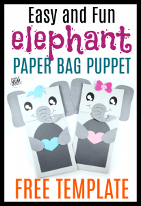 Easy Diy Paper Bag Elephant Puppet & Free Template – Simple Mom Project