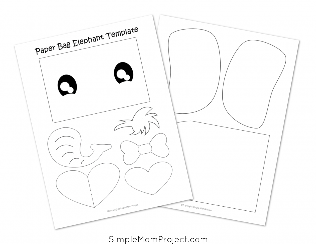 Easy Diy Paper Bag Elephant Puppet & Free Template – Simple Mom Project