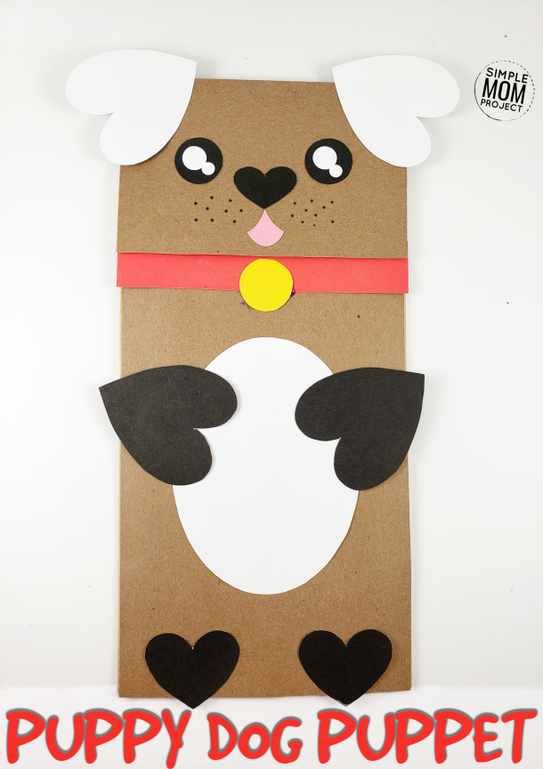 Easy Diy Paper Bag Dog Puppet & Free Template