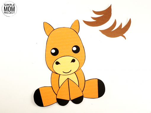 Easy, Printable Cut Out Horse Craft For Kids – Simple Mom Project