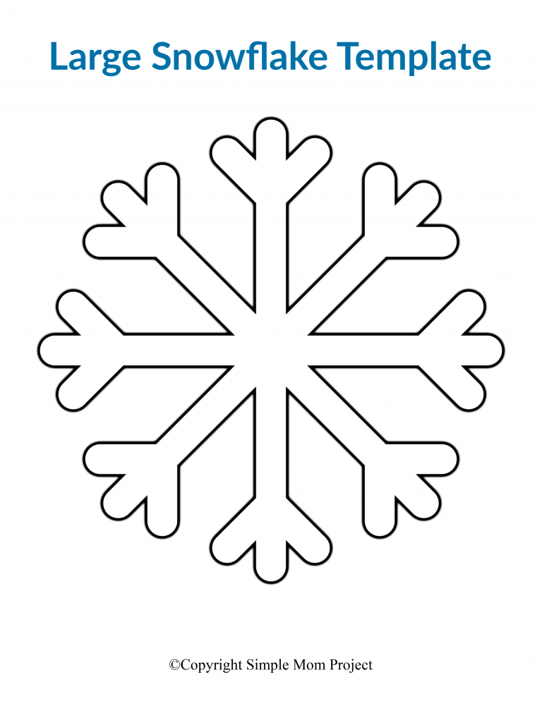 Free Printable Large Snowflake Templates Simple Mom Project