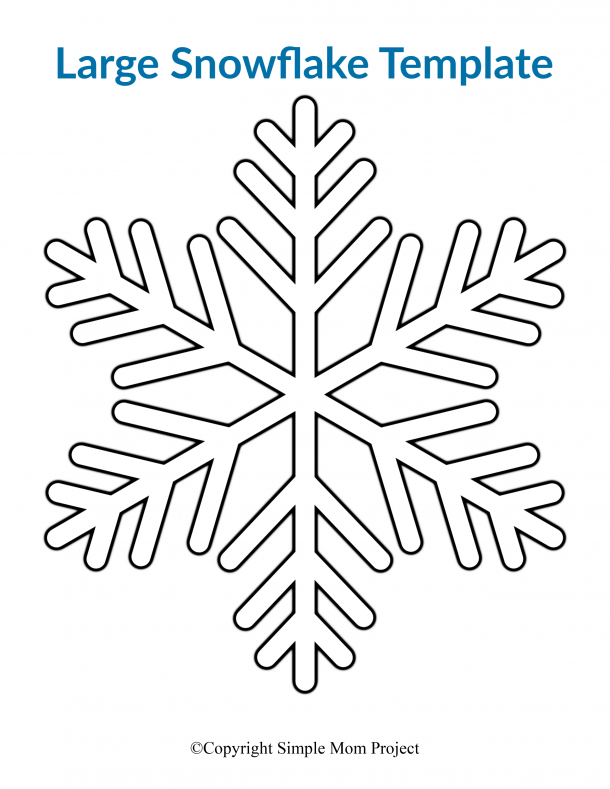 Free Printable Large Snowflake Templates Simple Mom Project