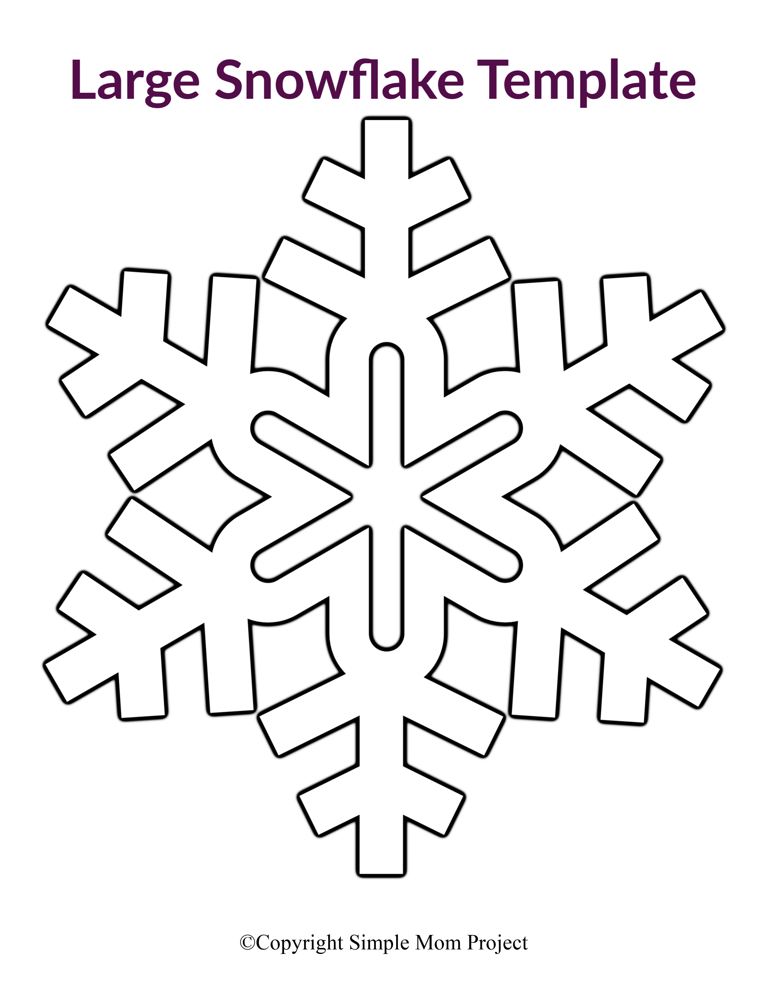 Free Printable Large Snowflake Template Printable Templates
