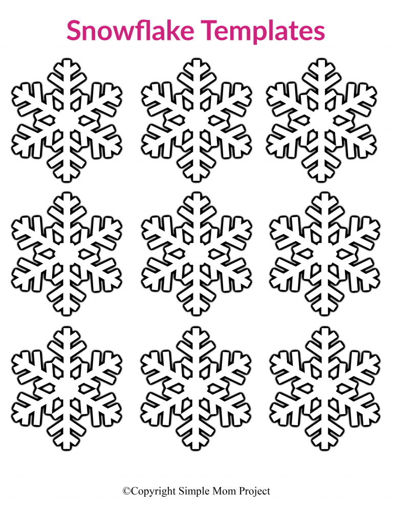 Free Printable Small Snowflake Templates – Simple Mom Project