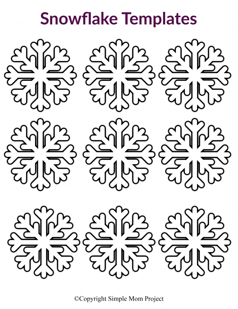 Free Printable Small Snowflake Templates – Simple Mom Project