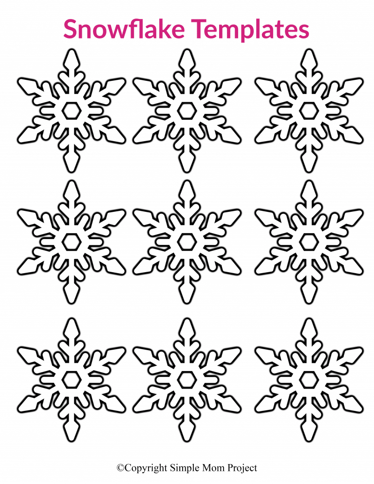 Free Printable Small Snowflake Templates – Simple Mom Project