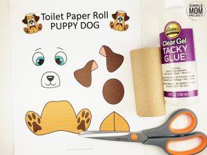 Toilet Paper Roll Dog Craft with Free Templates