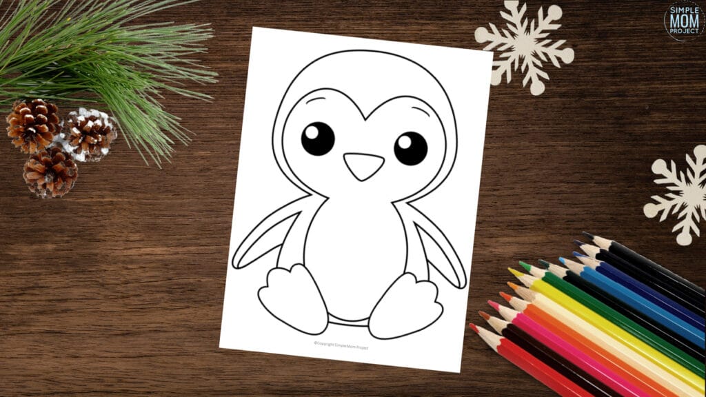 Free Printable Penguin Coloring Page for Kids (Cute & Easy Activity ...