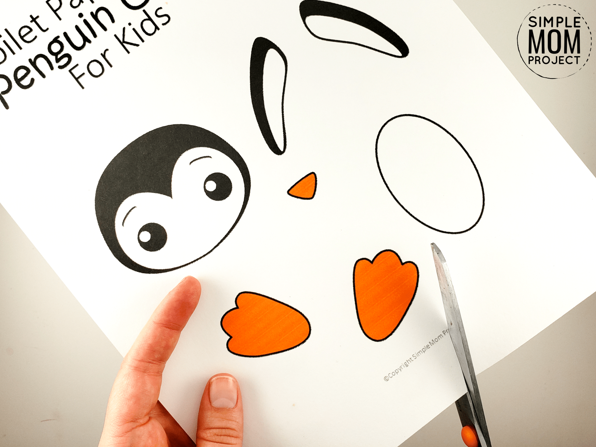 Toilet Paper Roll Penguin with FREE Printable Templates