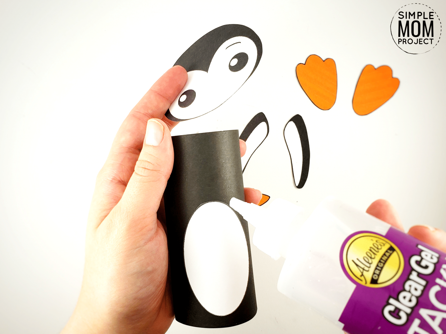 Toilet Paper Roll Penguin with FREE Printable Templates