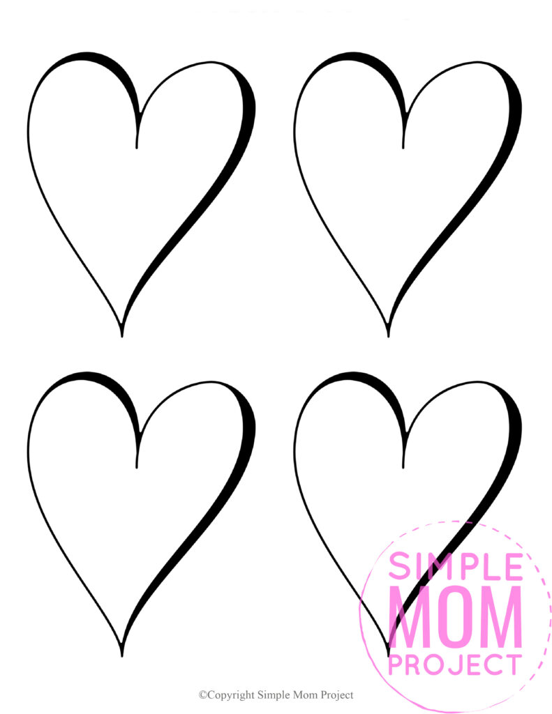 Free Printable Small Heart Shape Templates – Simple Mom Project