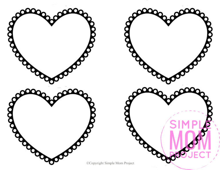 Free Printable Small Heart Shape Templates - Simple Mom Project