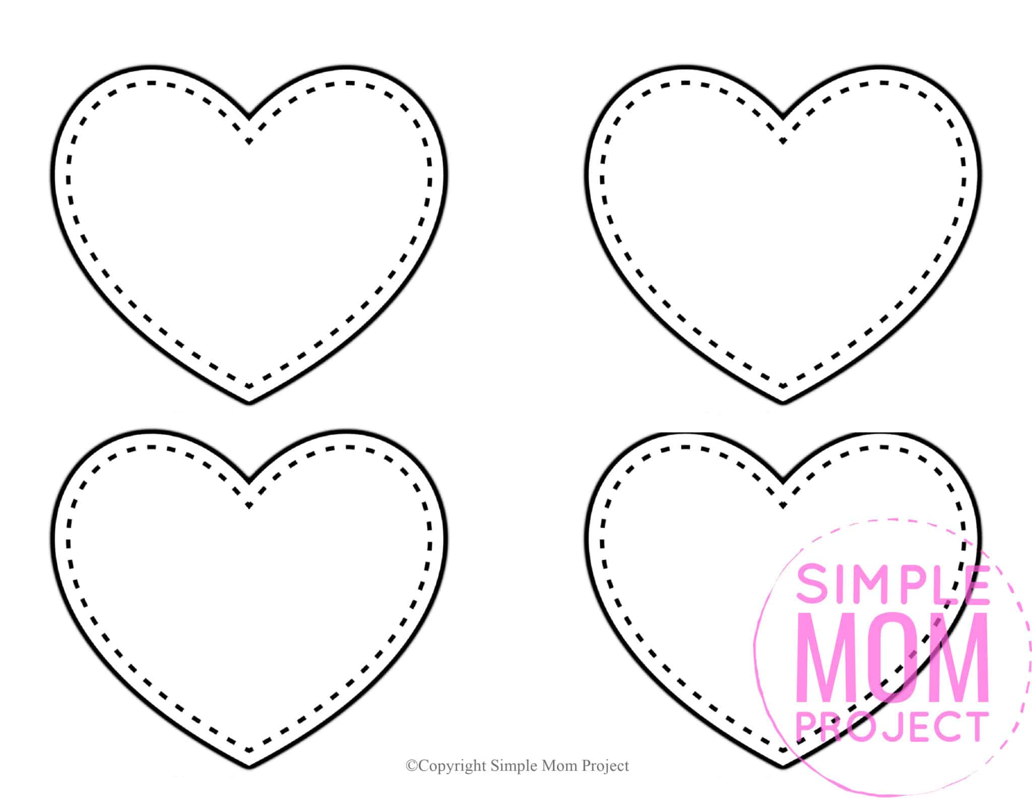 Free Printable Small Heart Shape Templates - Simple Mom Project