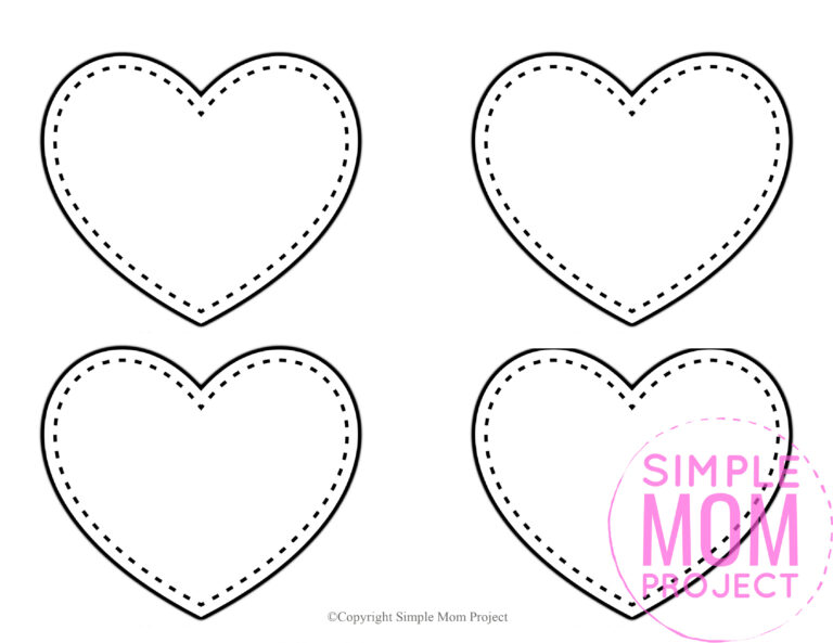 Free Printable Small Heart Shape Templates - Simple Mom Project