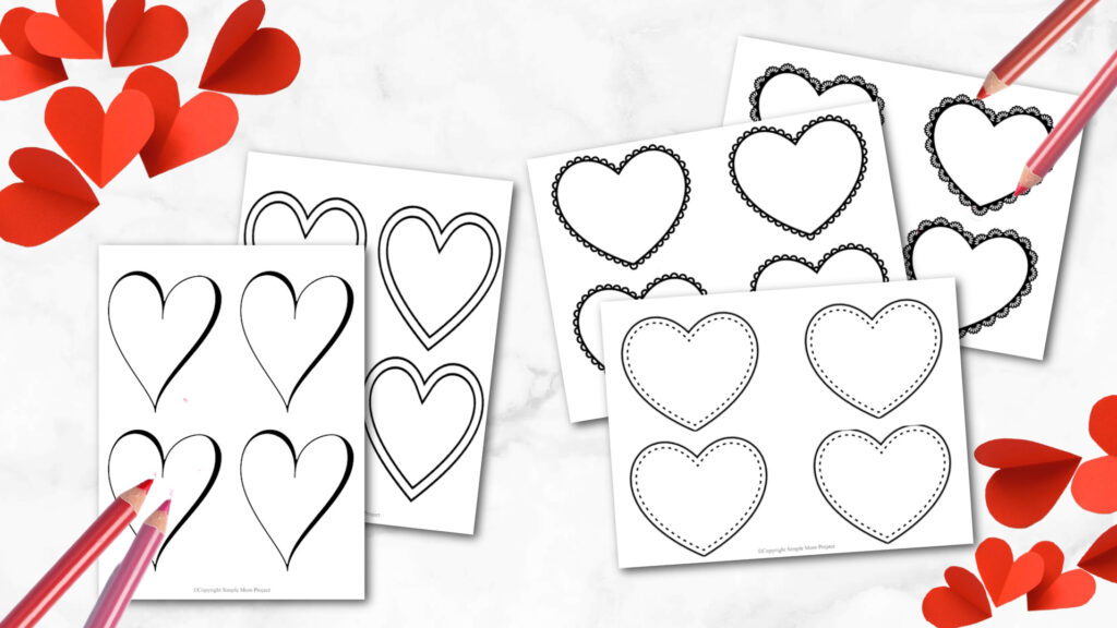 Free Printable Small Heart Shape Templates – Simple Mom Project