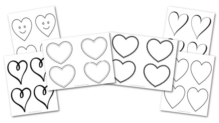 Free Printable Small Heart Shape Templates - Simple Mom Project