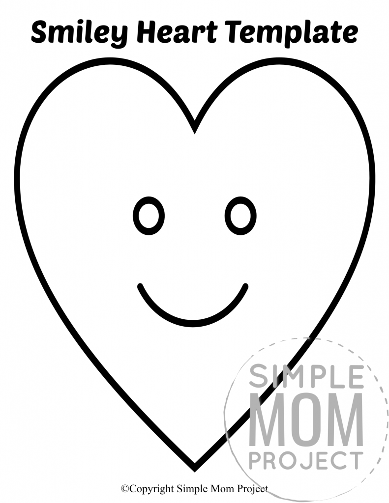 Free Printable Large Heart Shape Templates – Simple Mom Project