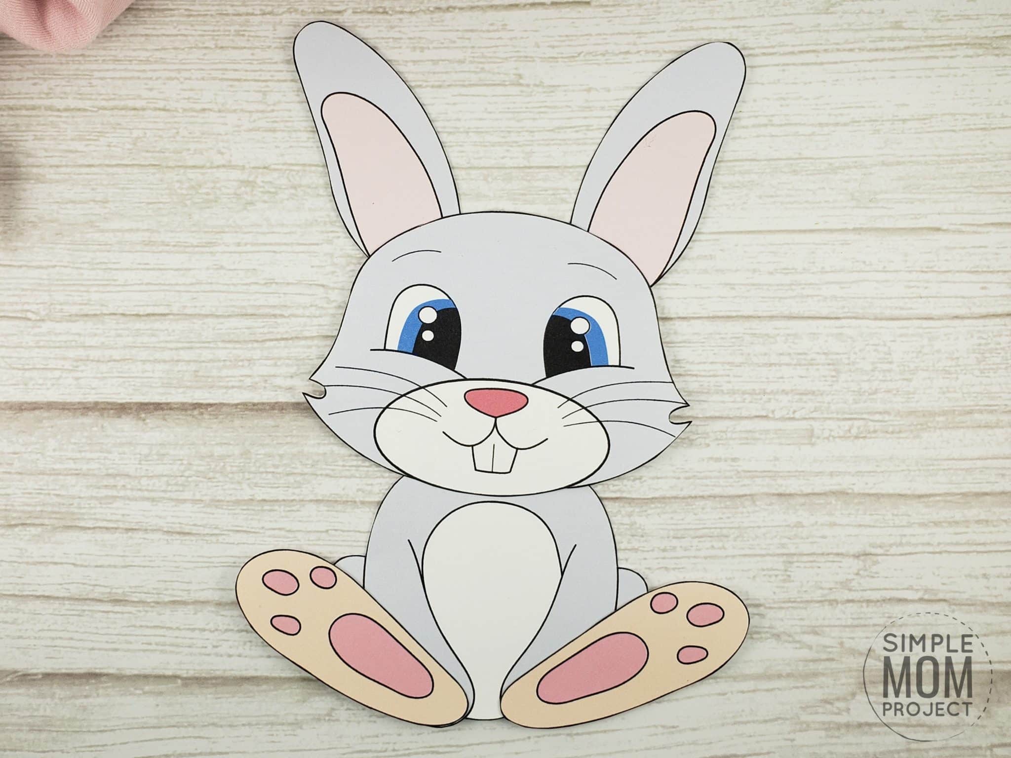 Free Printable Bunny Craft – Fun Farm Cut and Paste Activity - Simple ...