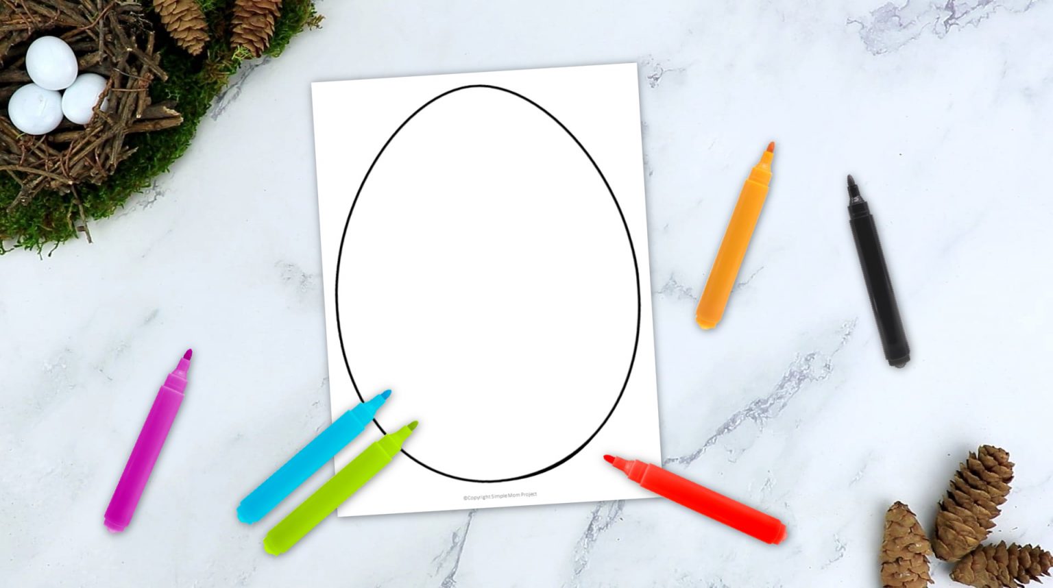 Free Printable Egg Template - Simple Mom Project
