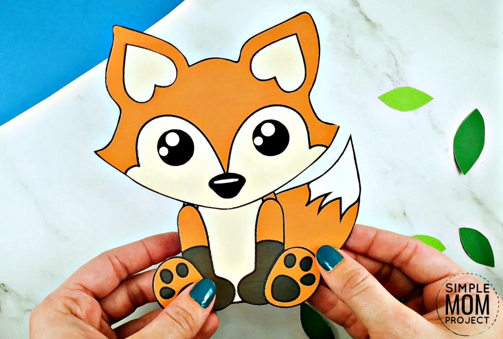 Easy Cut and Paste Fox Craft for Kids – Free Printable Template