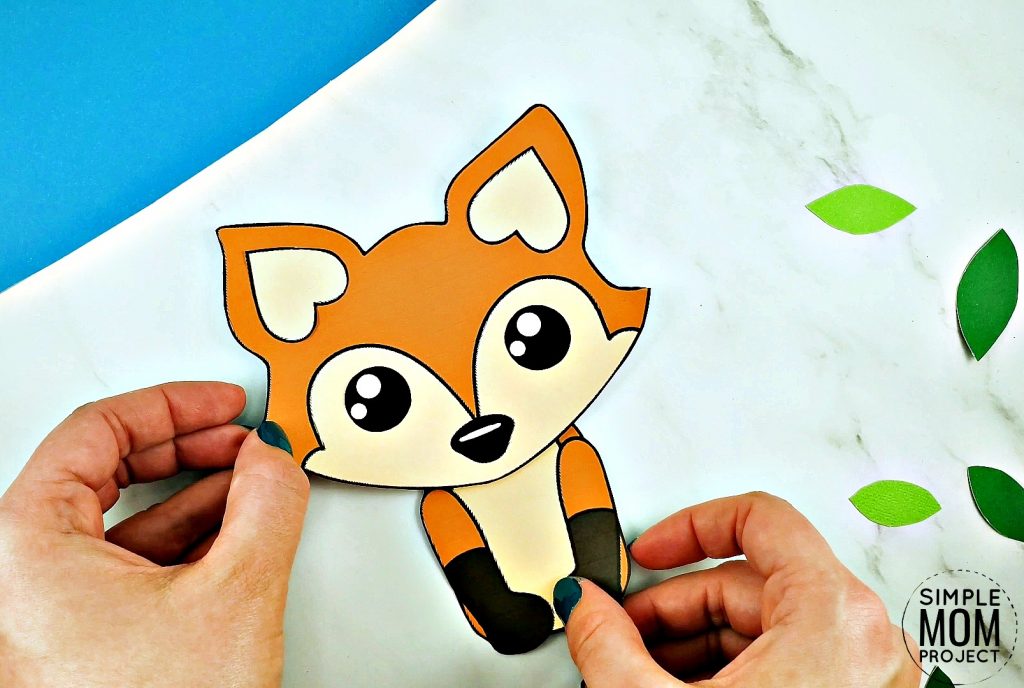 Easy Cut and Paste Fox Craft for Kids – Free Printable Template