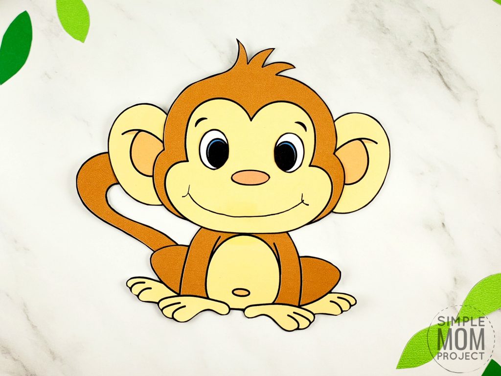 Easy Build-a-Monkey Craft for Kids with FREE Template – Simple Mom Project