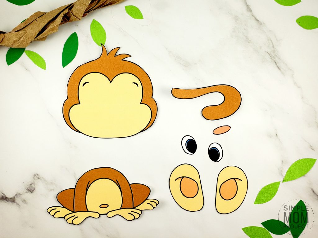 Easy Build-a-Monkey Craft for Kids with FREE Template – Simple Mom Project