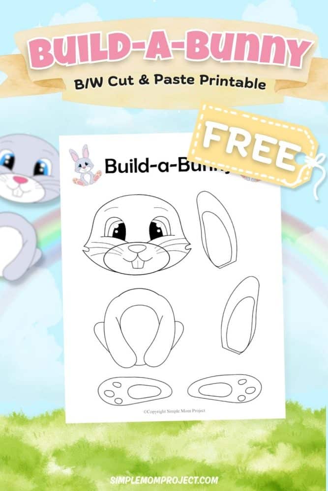 Free Printable Bunny Craft – Fun Spring Cut and Paste Activity - Simple ...