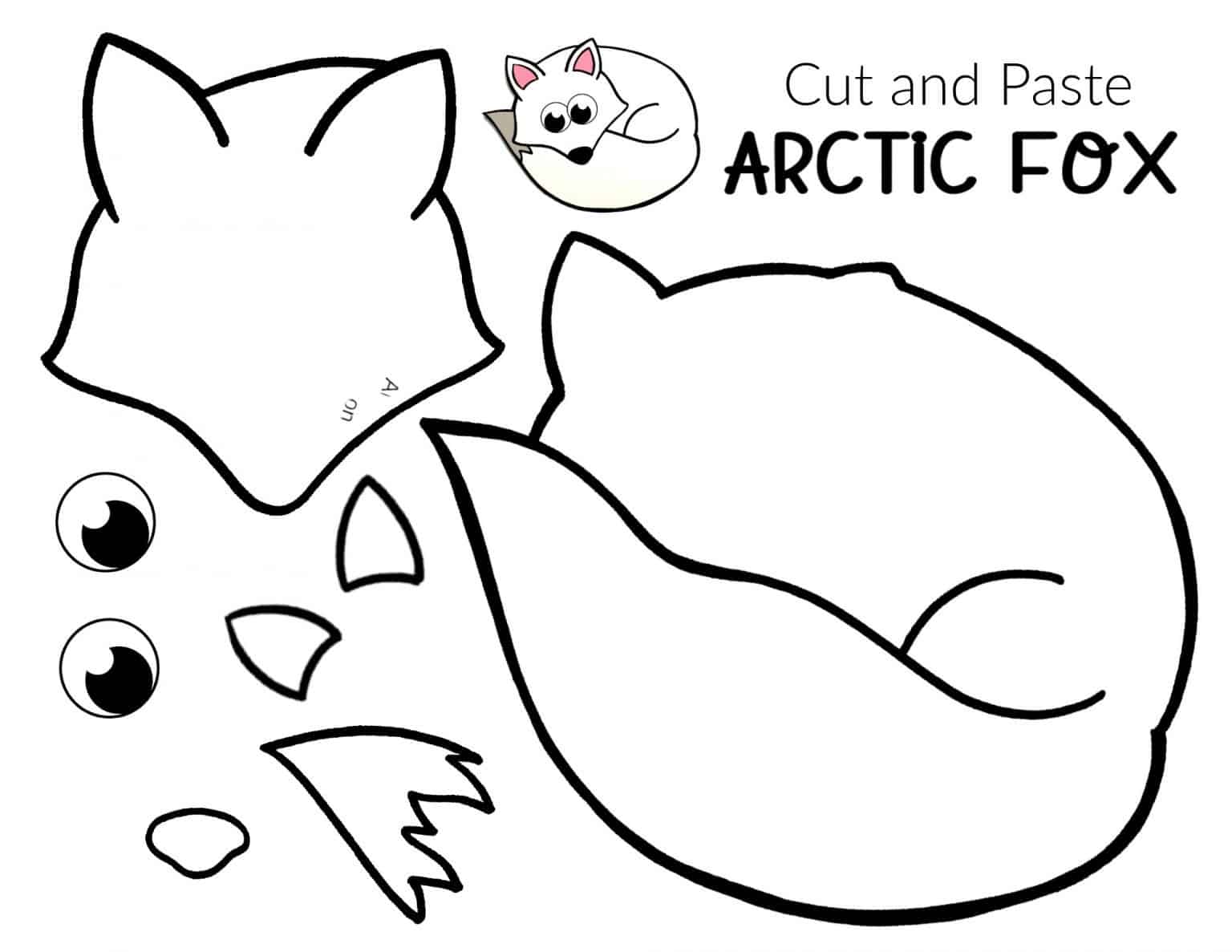 Arctic Fox Printable Arctic Fox Printable