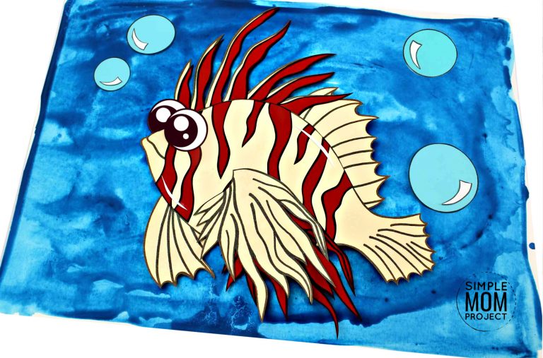 Easy DiY Lion Fish Craft for Kids with Free Template