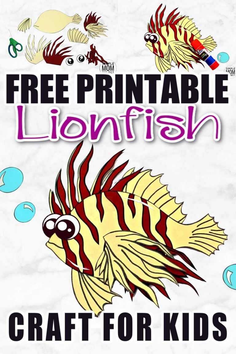 Easy DiY Lion Fish Craft for Kids with Free Template