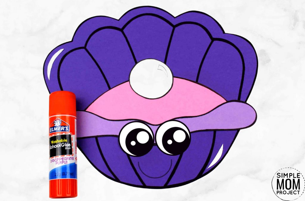Fun Clam Shell Craft for Kids with Free Clam Template