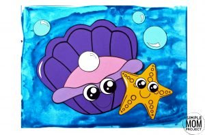 Fun Clam Shell Craft for Kids with Free Clam Template