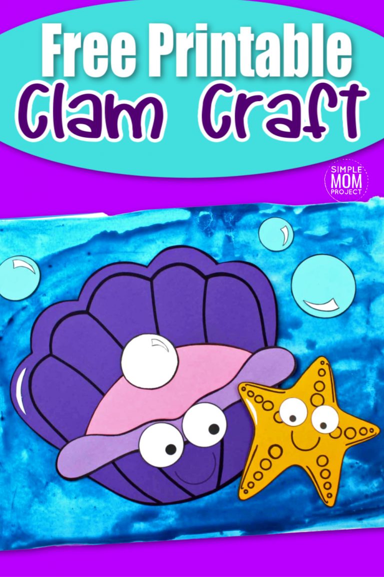 Fun Clam Shell Craft for Kids with Free Clam Template