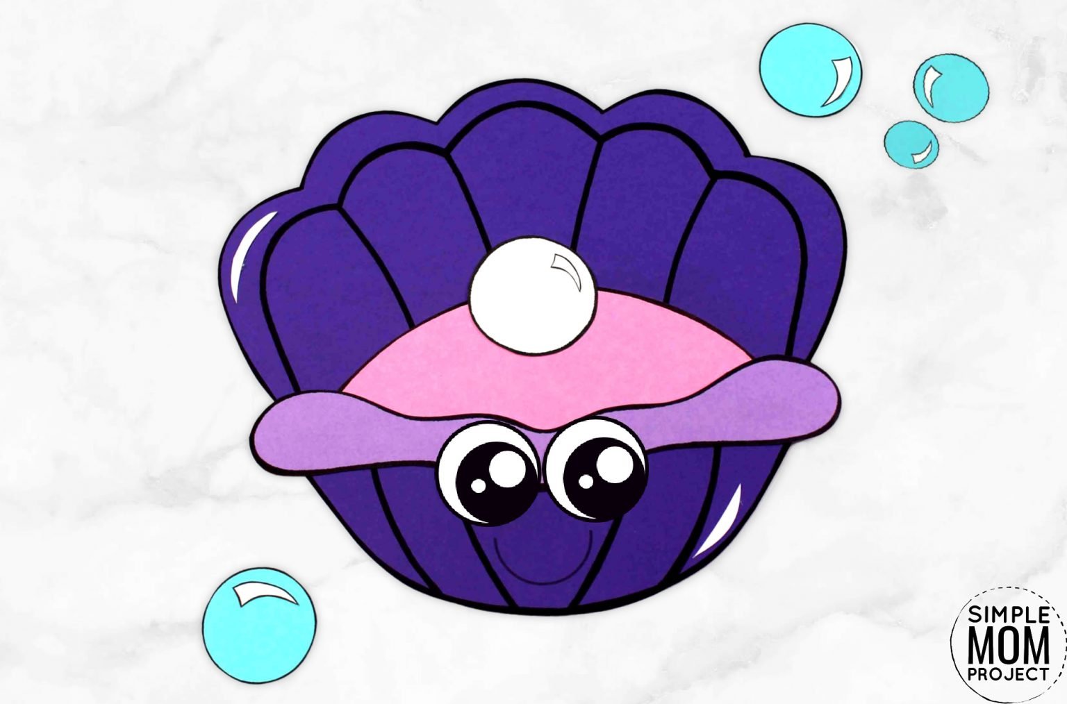 Fun Clam Shell Craft for Kids with Free Clam Template