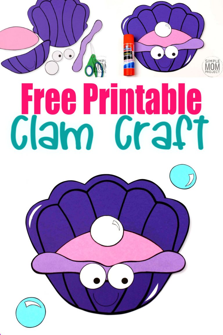 Fun Clam Shell Craft for Kids with Free Clam Template